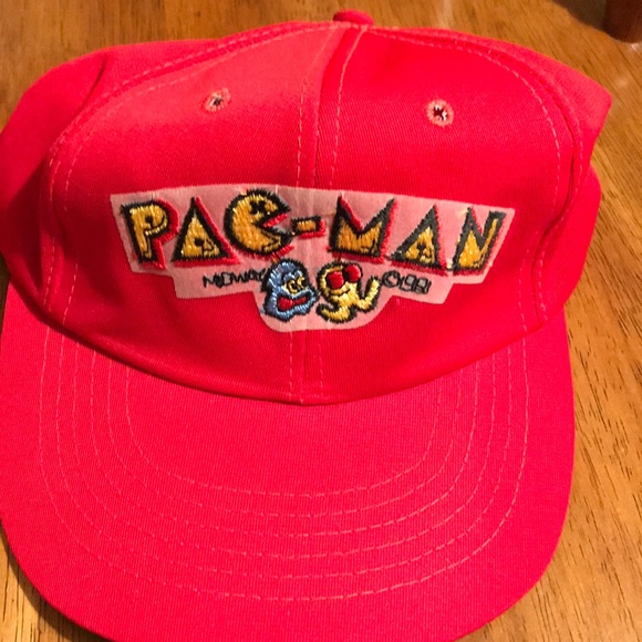 Vintage | Accessories | Vintage Pacman 991 Video Game Snap Back Hat ...